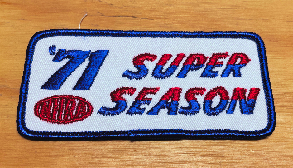 Vintage 1971 NHRA Super Season Patch – RacewayHats