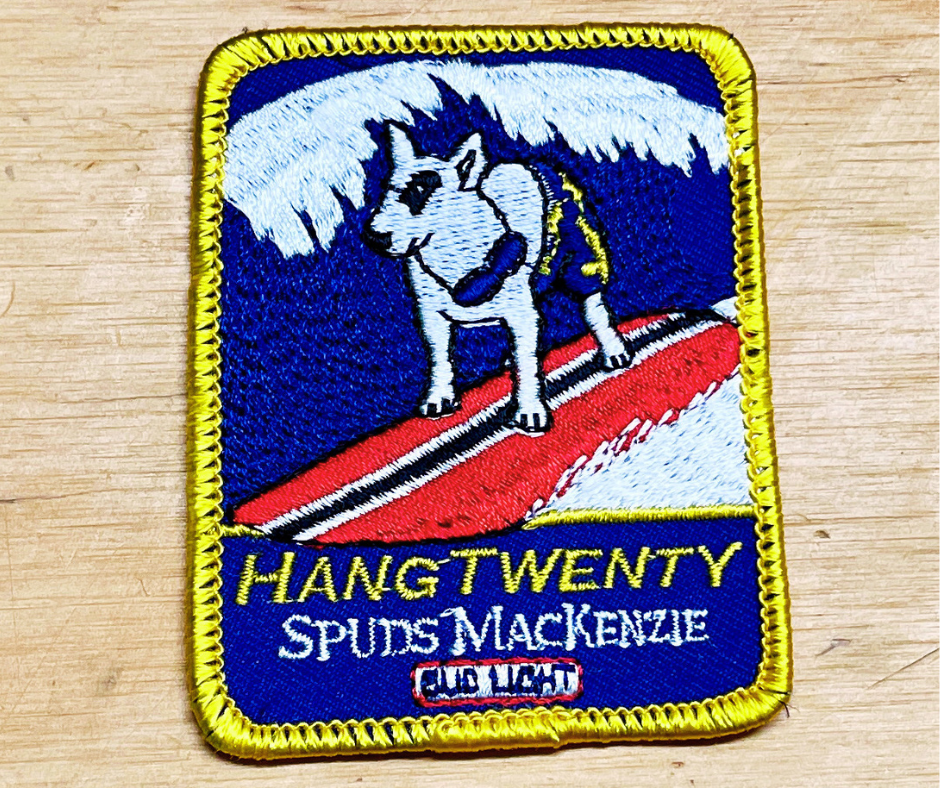 Vintage Bud Light Spuds MacKenzie Hang Twenty Patch – RacewayHats