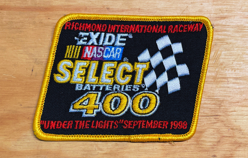 Vintage 1998 NASCAR Richmond Exide Select Batteries 400 Patch – RacewayHats